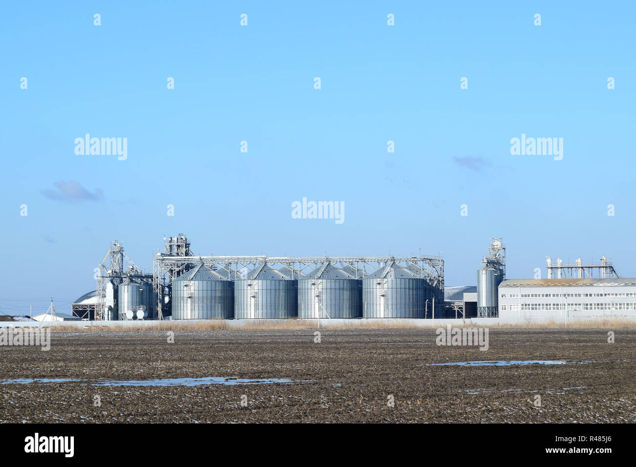Plant for the drying and storage of grain Stock Photo - Alamy