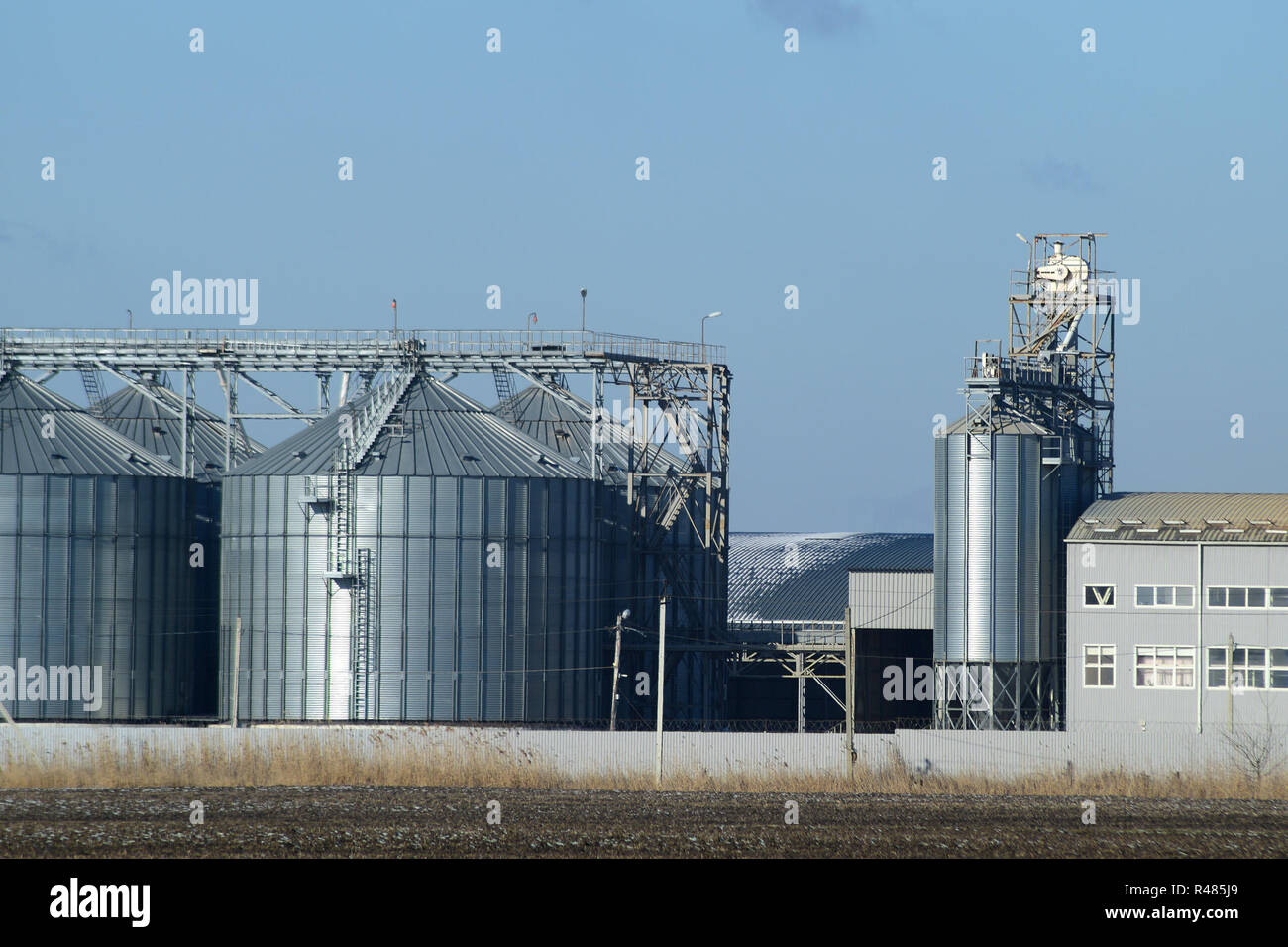 Plant for the drying and storage of grain Stock Photo - Alamy