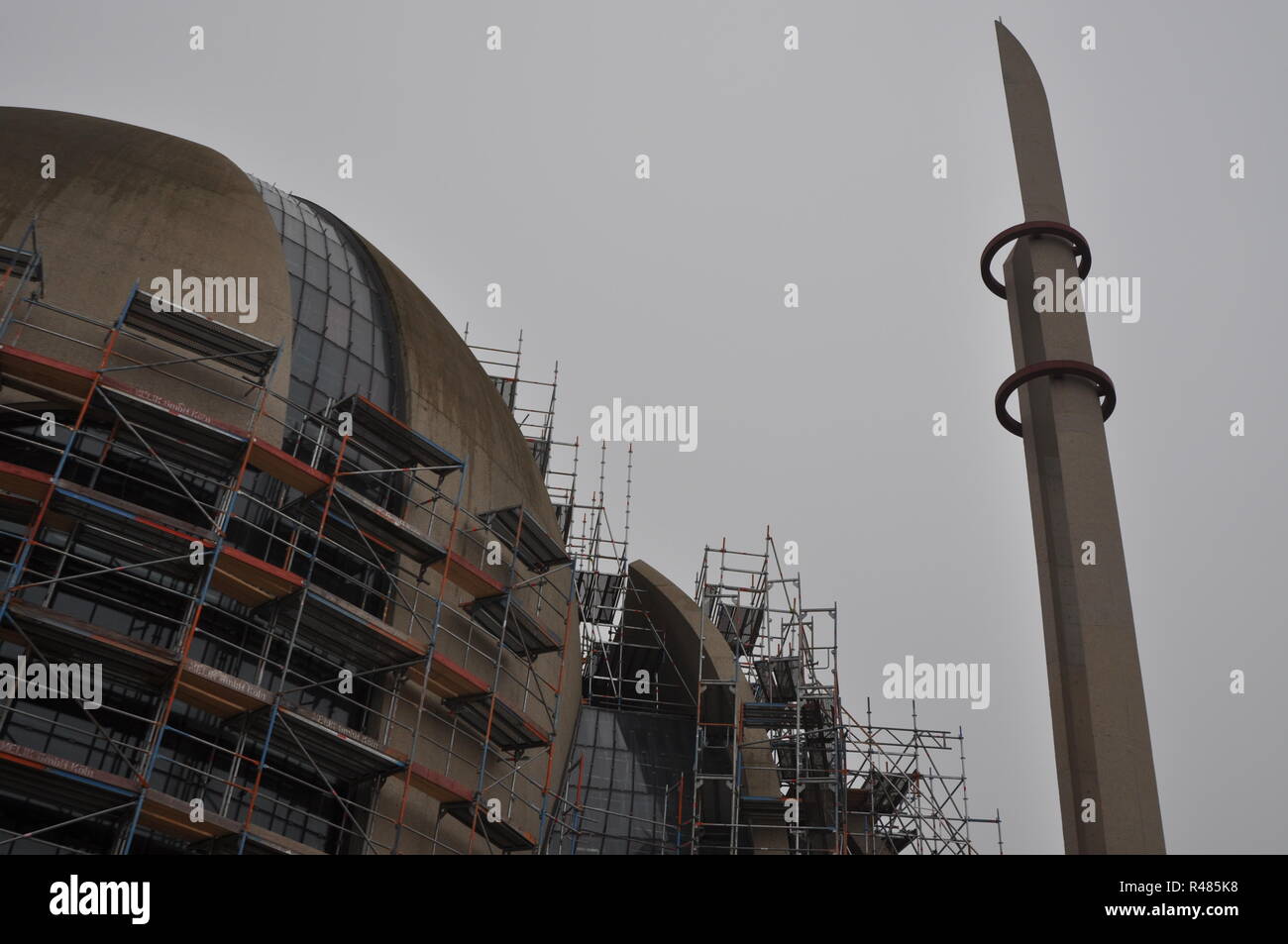 germany,north rhine-westphalia,cologne: ditib mosque in ehrenfeld under ...