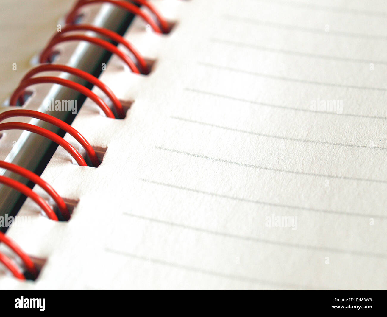 Blank notebook page Stock Photo - Alamy
