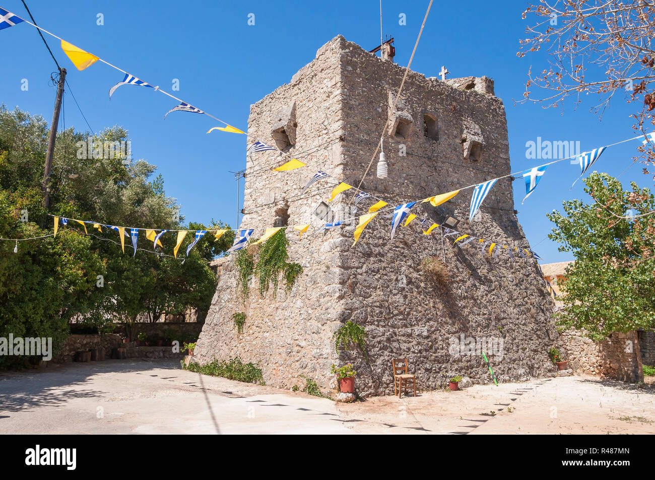 tower of anafonitria monastery Stock Photo - Alamy