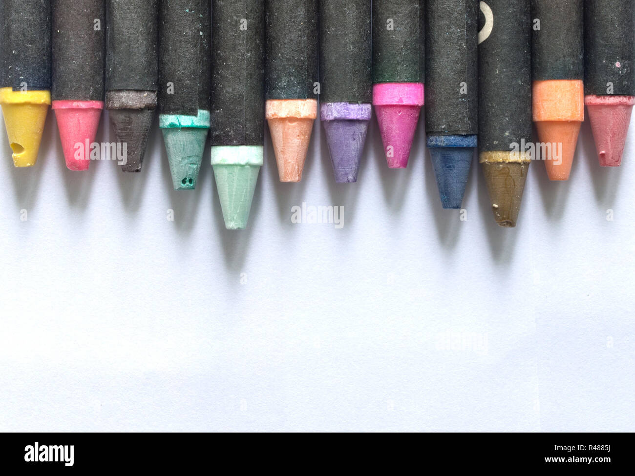 Crayons lying isolated Stock Photo - Alamy