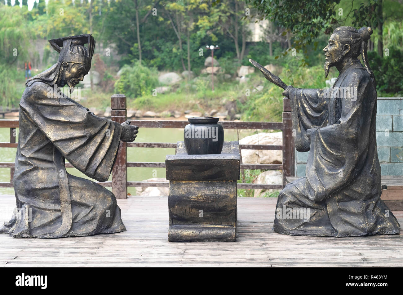 Chibi, Hubei/ CHINA - OCT 25, 2018:The ancient battle field of The red ...