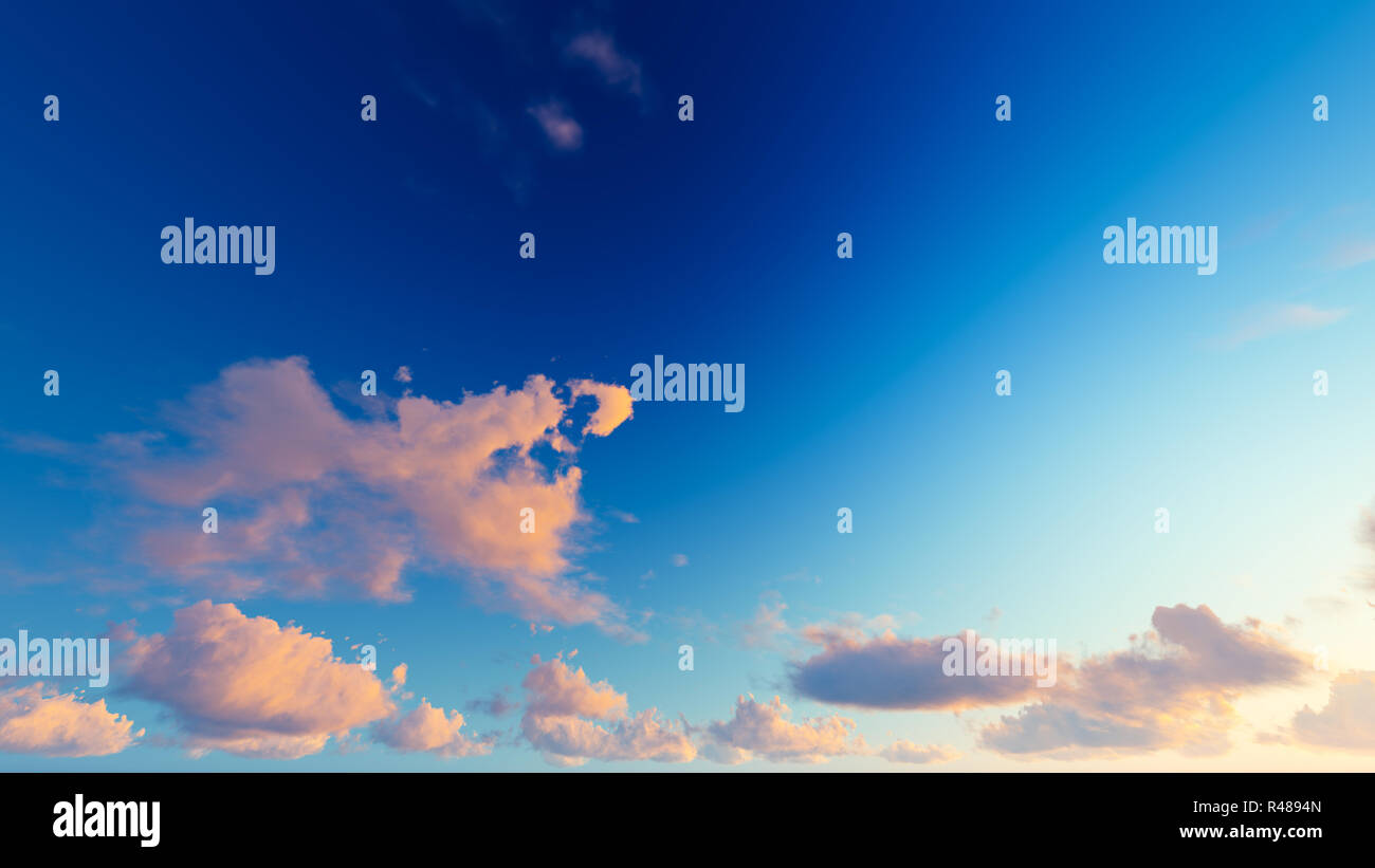 Cloudy blue sky abstract background, 3d illustration Stock Photo - Alamy