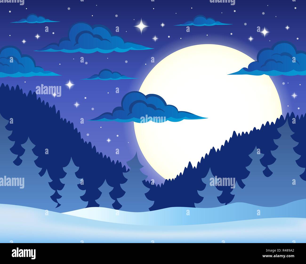 Winter night theme background 1 Stock Photo - Alamy