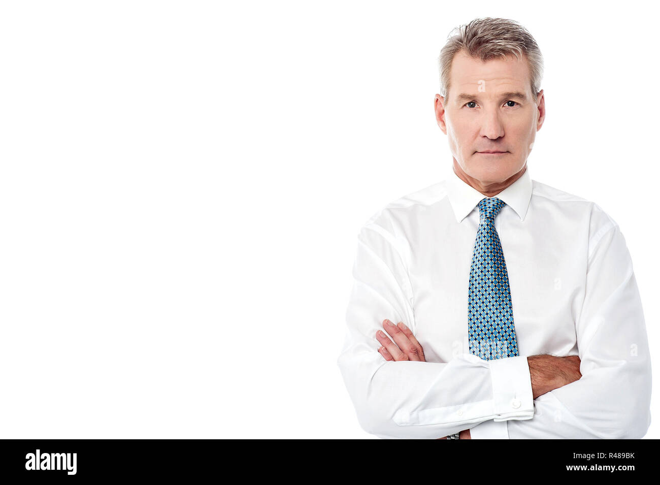 Experienced serious professional isolated Stock Photo - Alamy