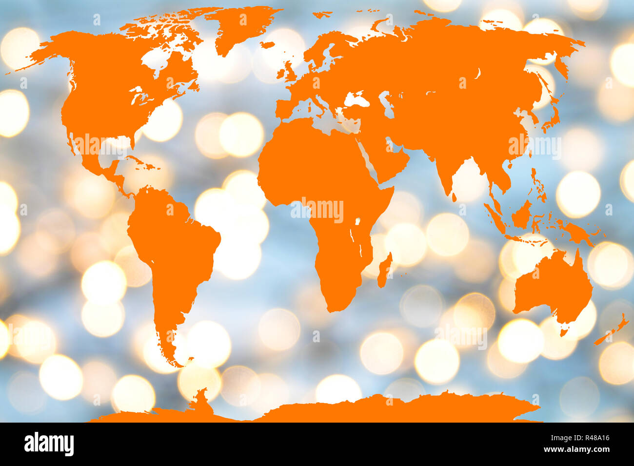 Map of europe bright spots hi-res stock photography and images - Alamy