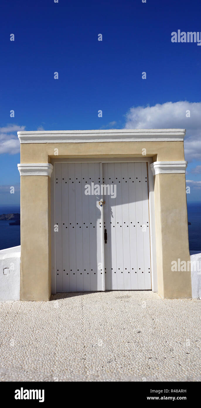 view of volcan caldera in athinios on santorini Stock Photo - Alamy