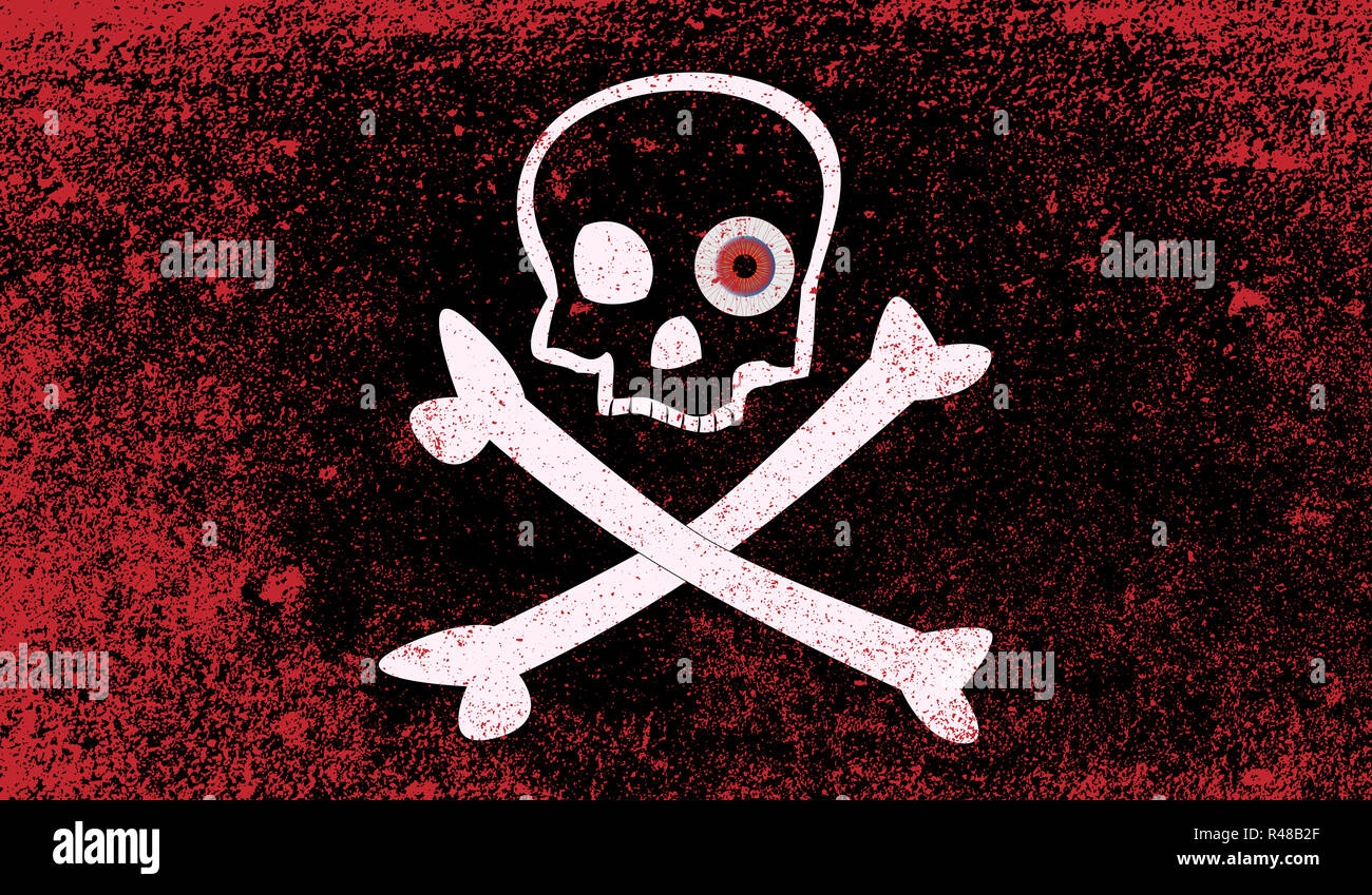 Jolly Roger With Eyeballs Stock Photo - Alamy