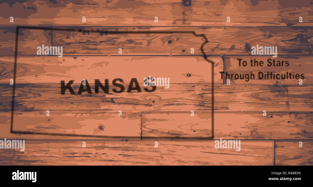 Kansas Map Brand Stock Photo - Alamy