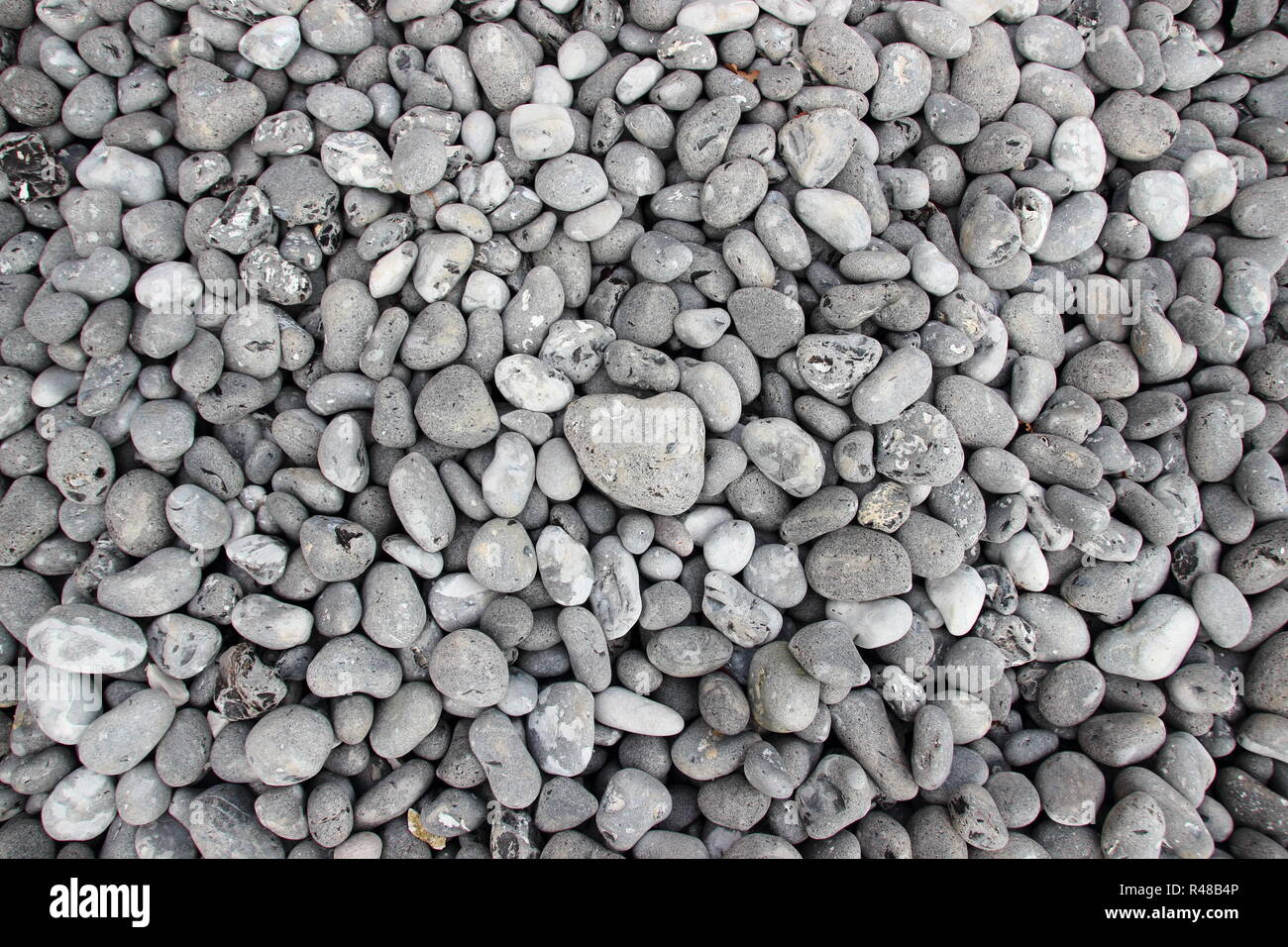 Grey Rubble Beach Stones in Birdseye Perspective Stock Photo - Alamy