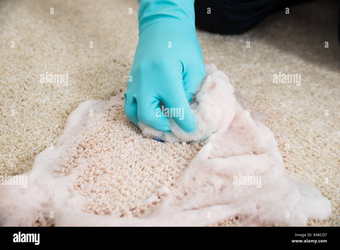 Persons hand cleaning stain hi-res stock photography and images - Alamy