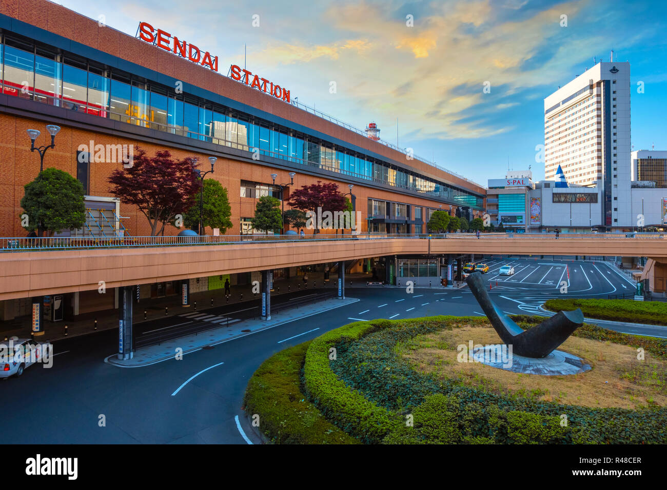 Tokyo, Japan - April 22 2018: Sendai Station is a major railway station ...