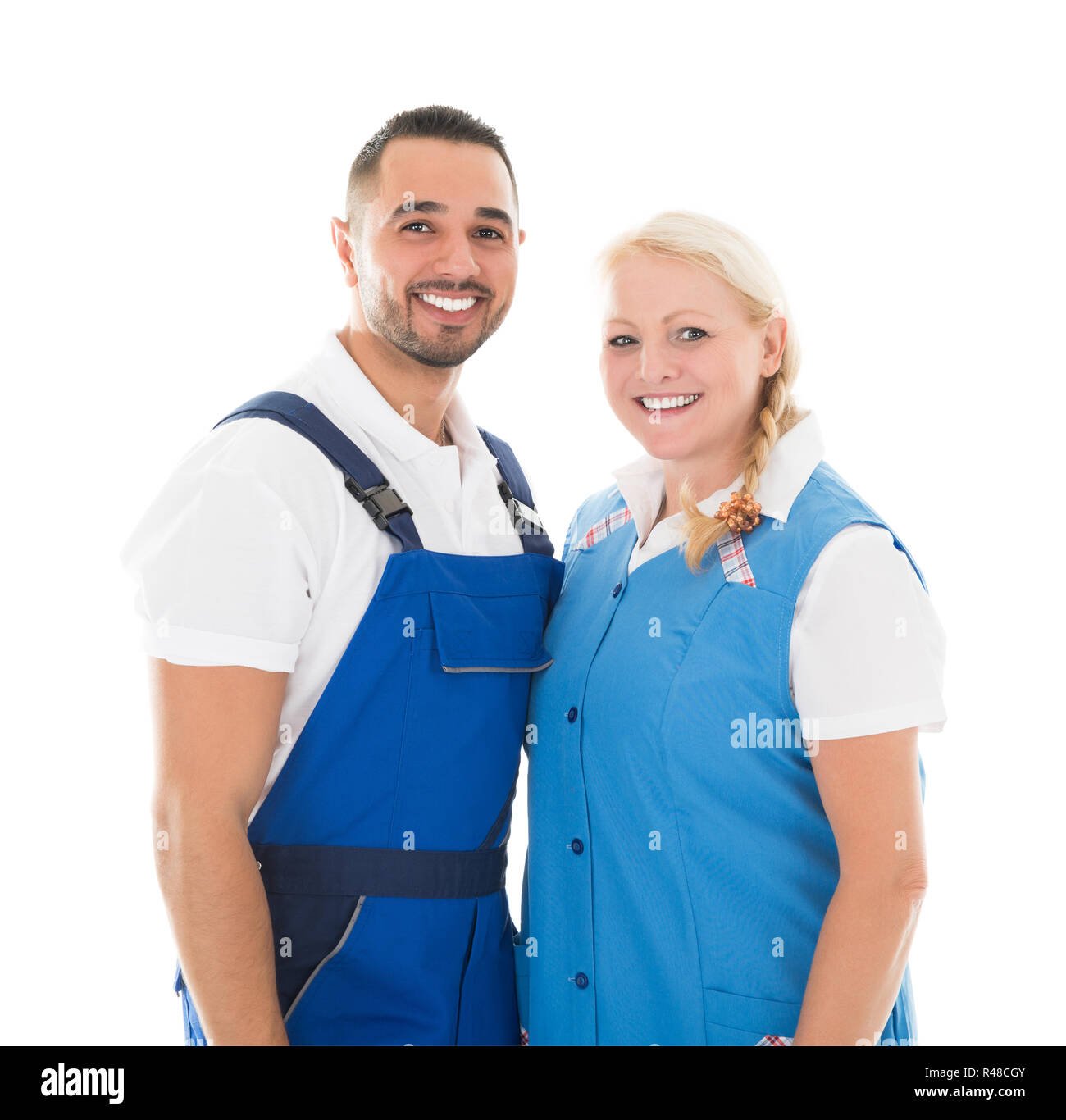 Two female janitors cleaning hi-res stock photography and images - Alamy