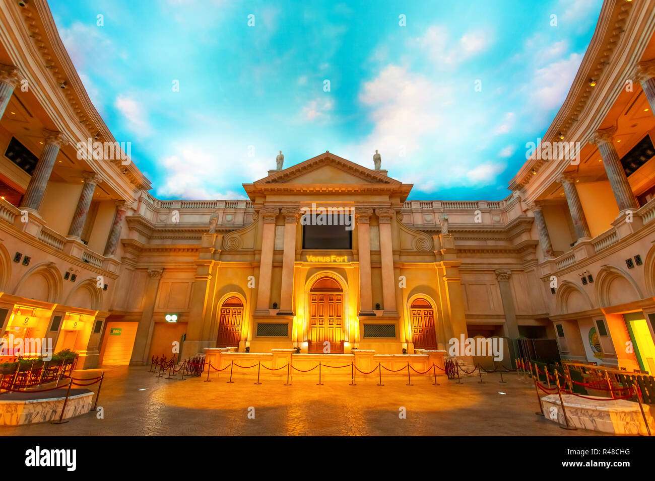 Tokyo, Japan - April 20 2018: Venus Fort is part of the Palette Town ...