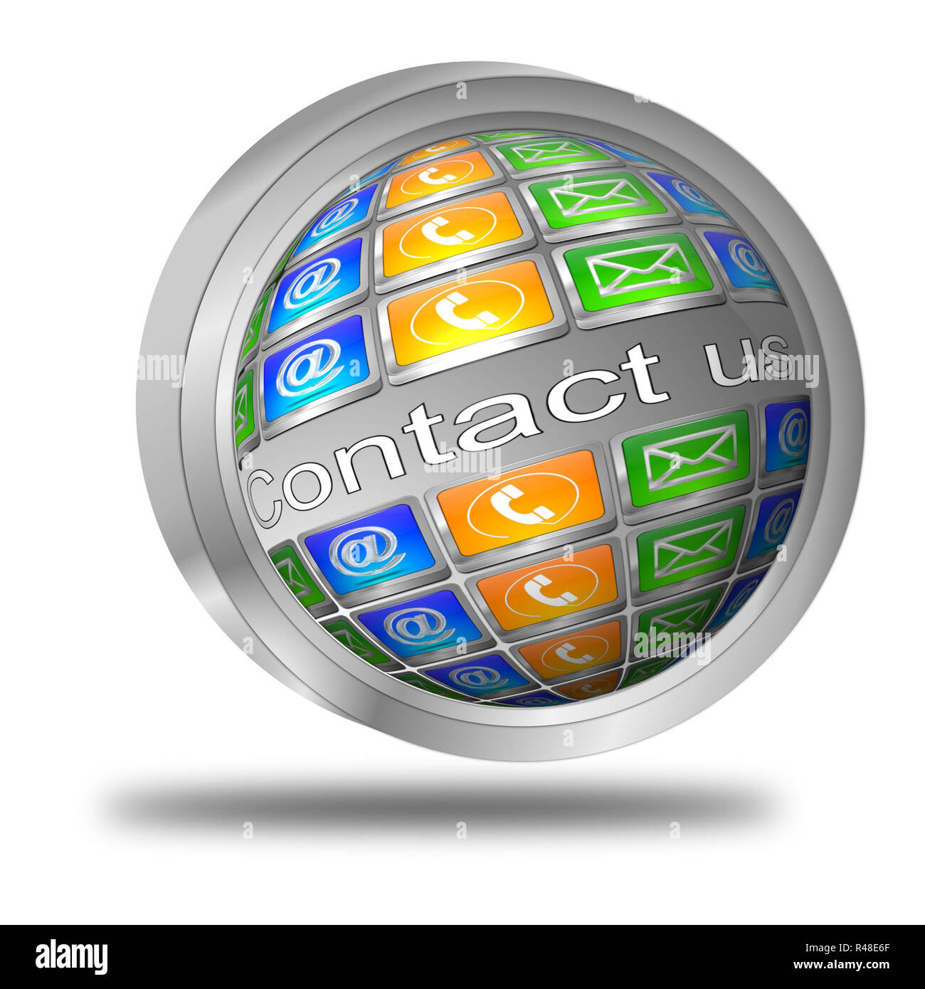 Button contact us Stock Photo - Alamy