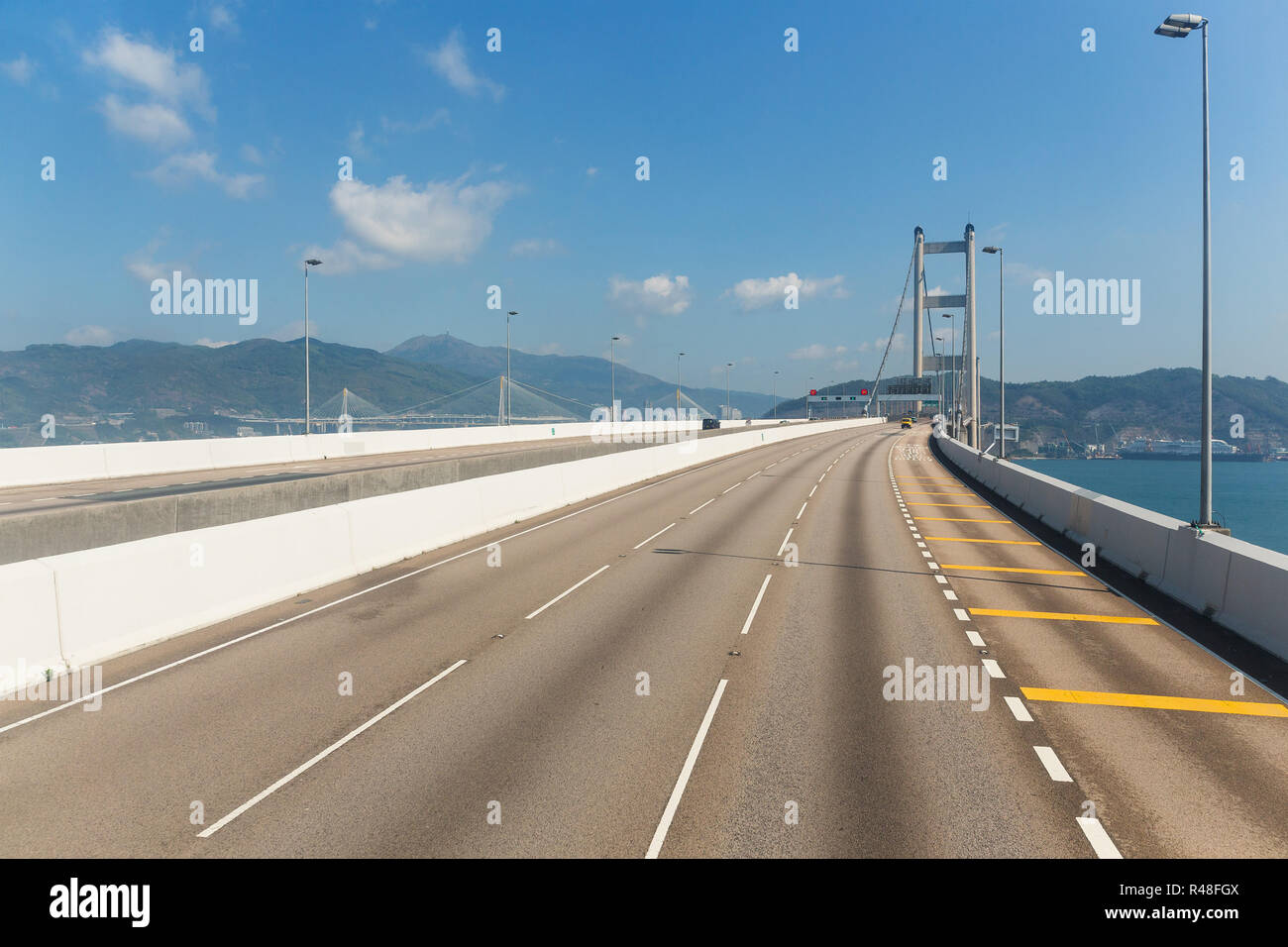 Hong kong traffic highway ting kau bridge hi-res stock photography and ...
