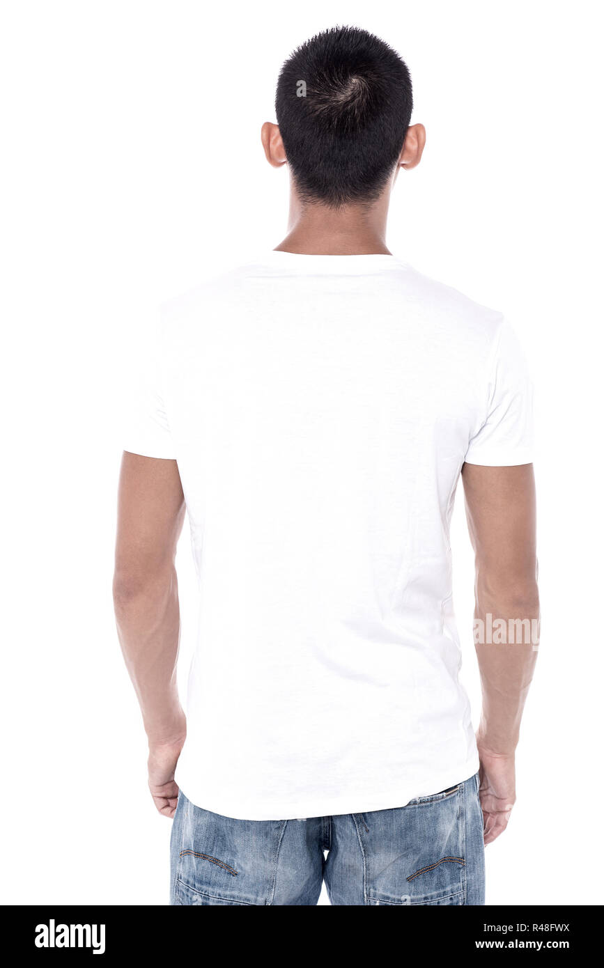 Back pose of a young man Stock Photo - Alamy