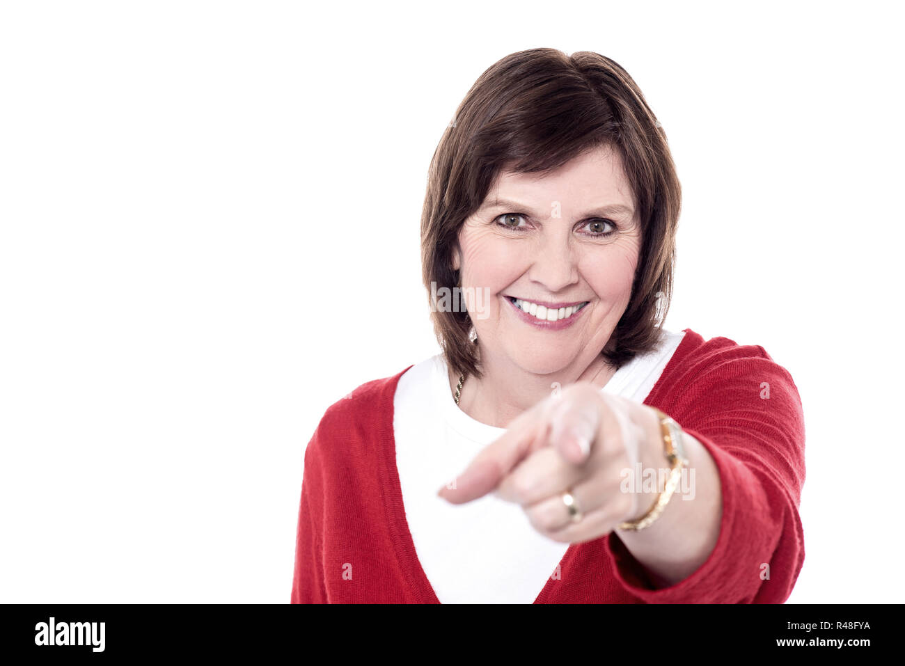 Senior woman perfect white Cut Out Stock Images & Pictures - Alamy