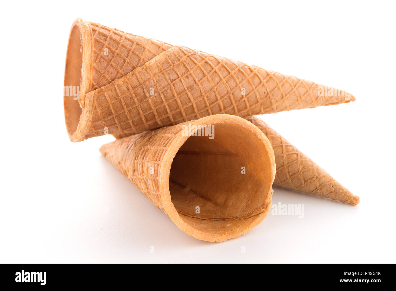 Bucket of waffle cones hi-res stock photography and images - Alamy