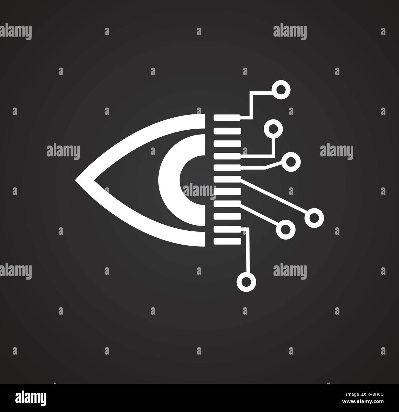 Eye access on black background for graphic and web design, Modern ...