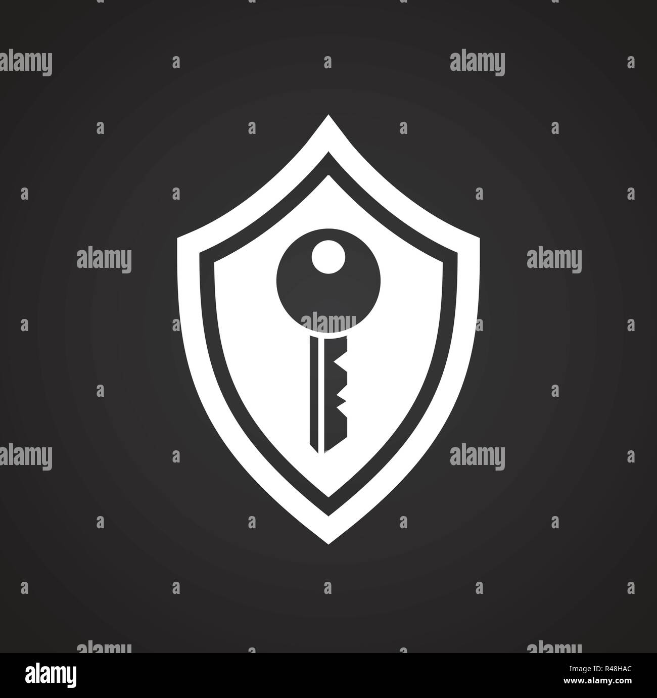Digital security symbol on black background for graphic and web design ...