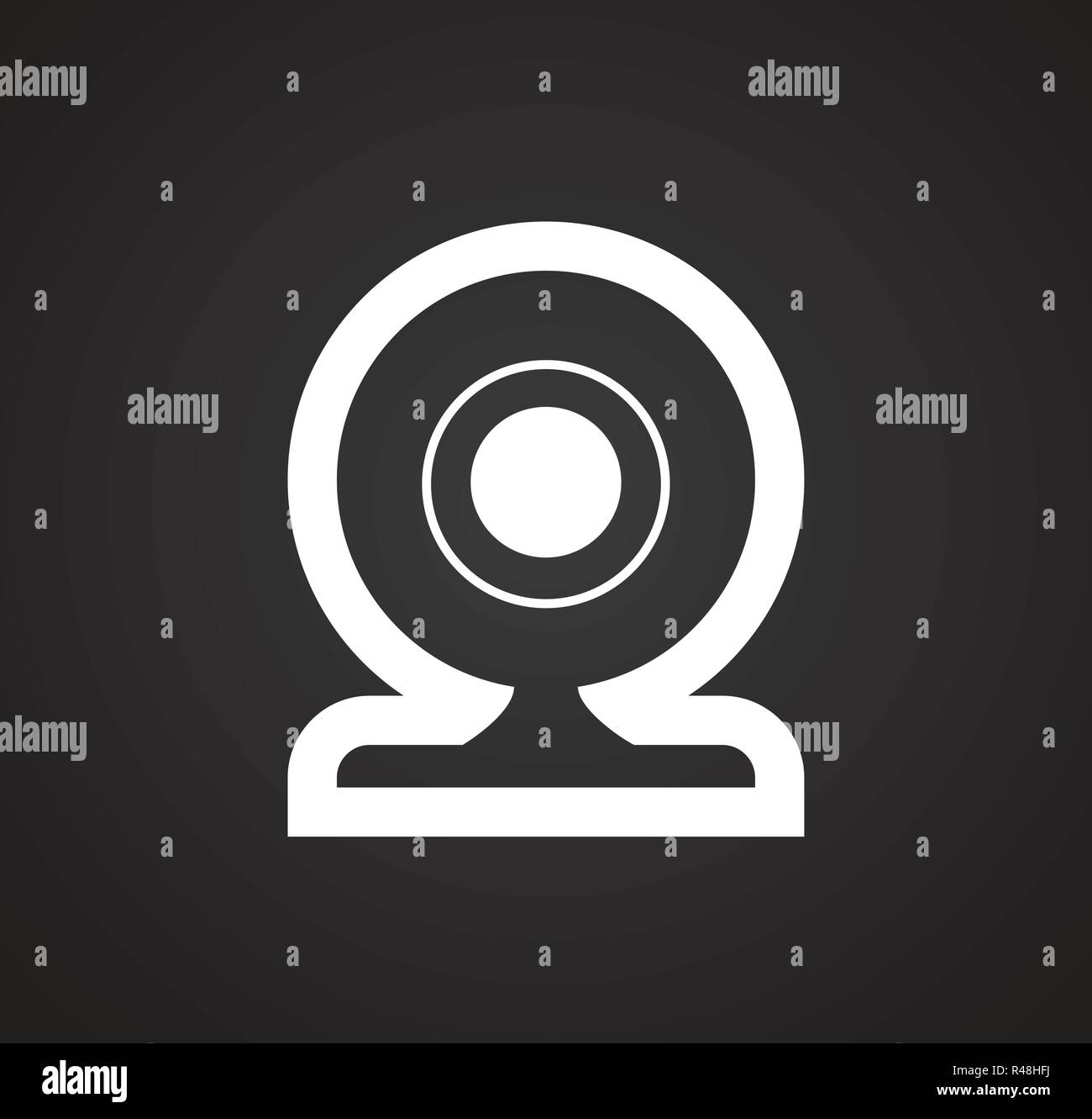 Web camera on black background for graphic and web design, Modern ...