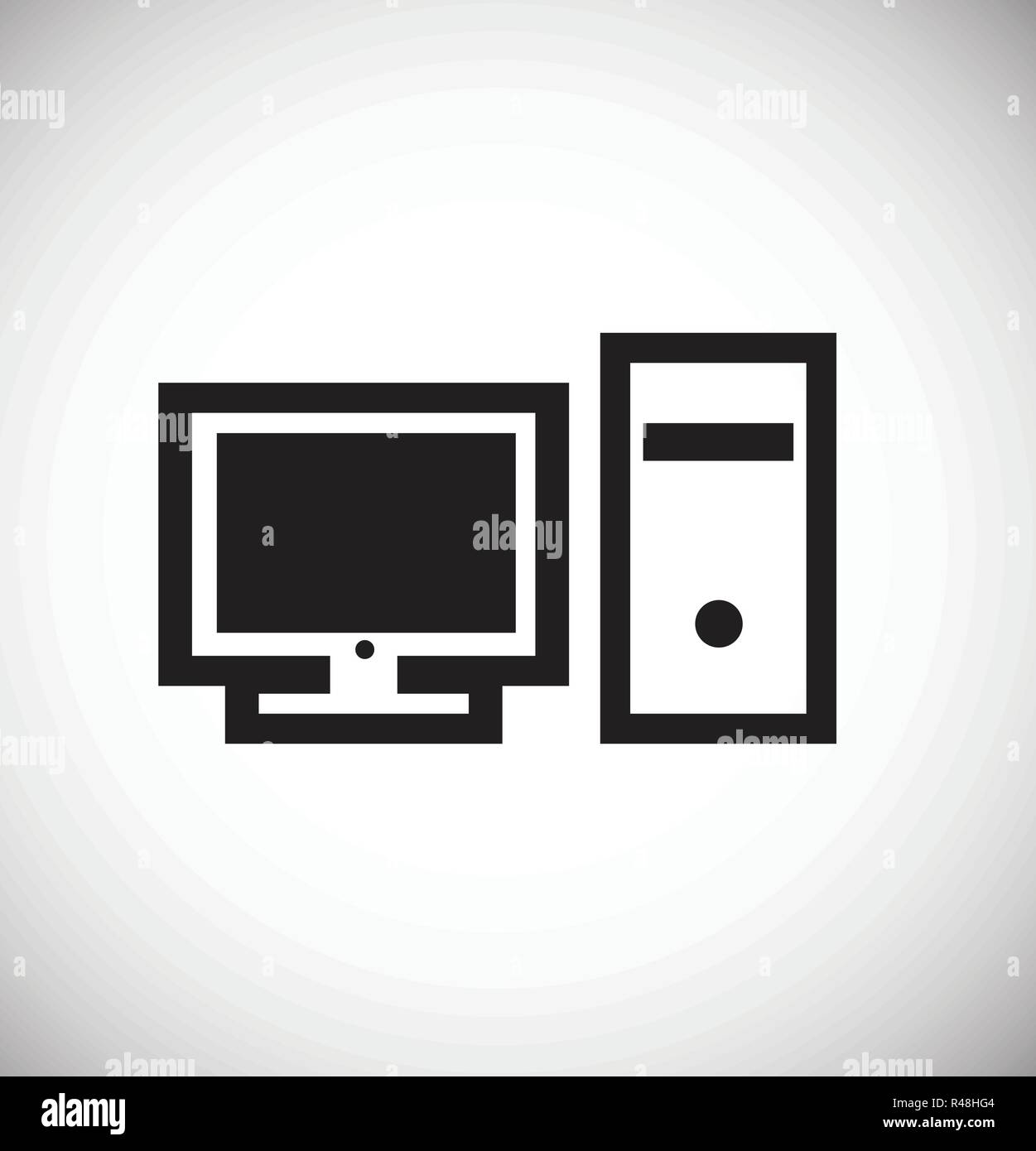 Desktop computer on white background for graphic and web design, Modern ...