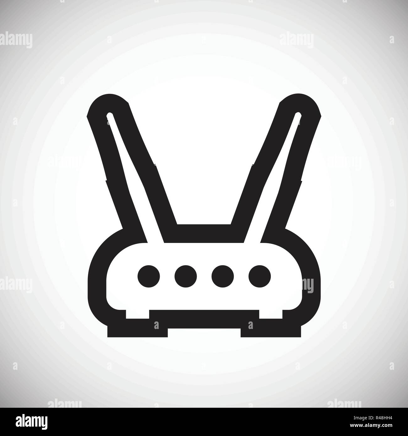 Wi-fi hub router on white background for graphic and web design, Modern ...