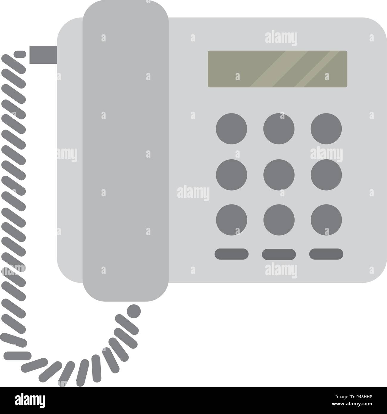 Office telephone on white background for graphic and web design, Modern ...