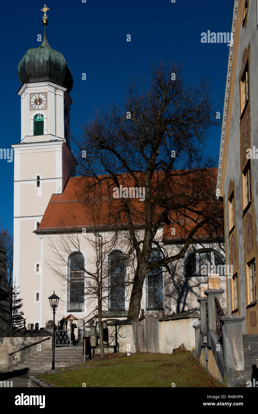 Church of Saint Peter and Paul in Oberammergau Stock Photo - Alamy