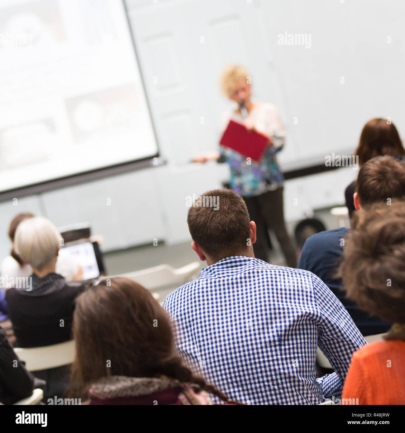 Leader lecturing hi-res stock photography and images - Alamy