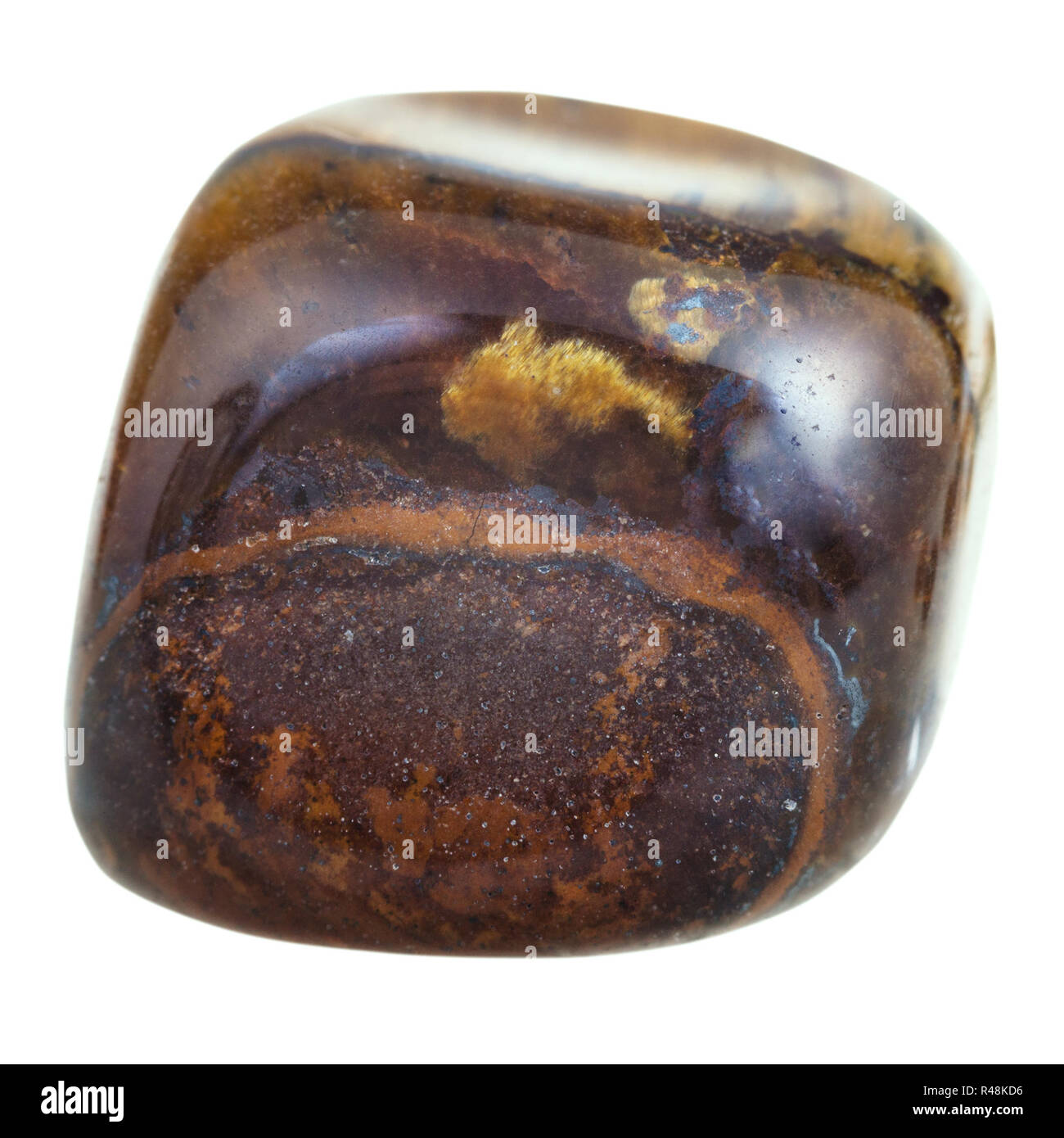 polished tiger-eye mineral gemstone isolated Stock Photo - Alamy