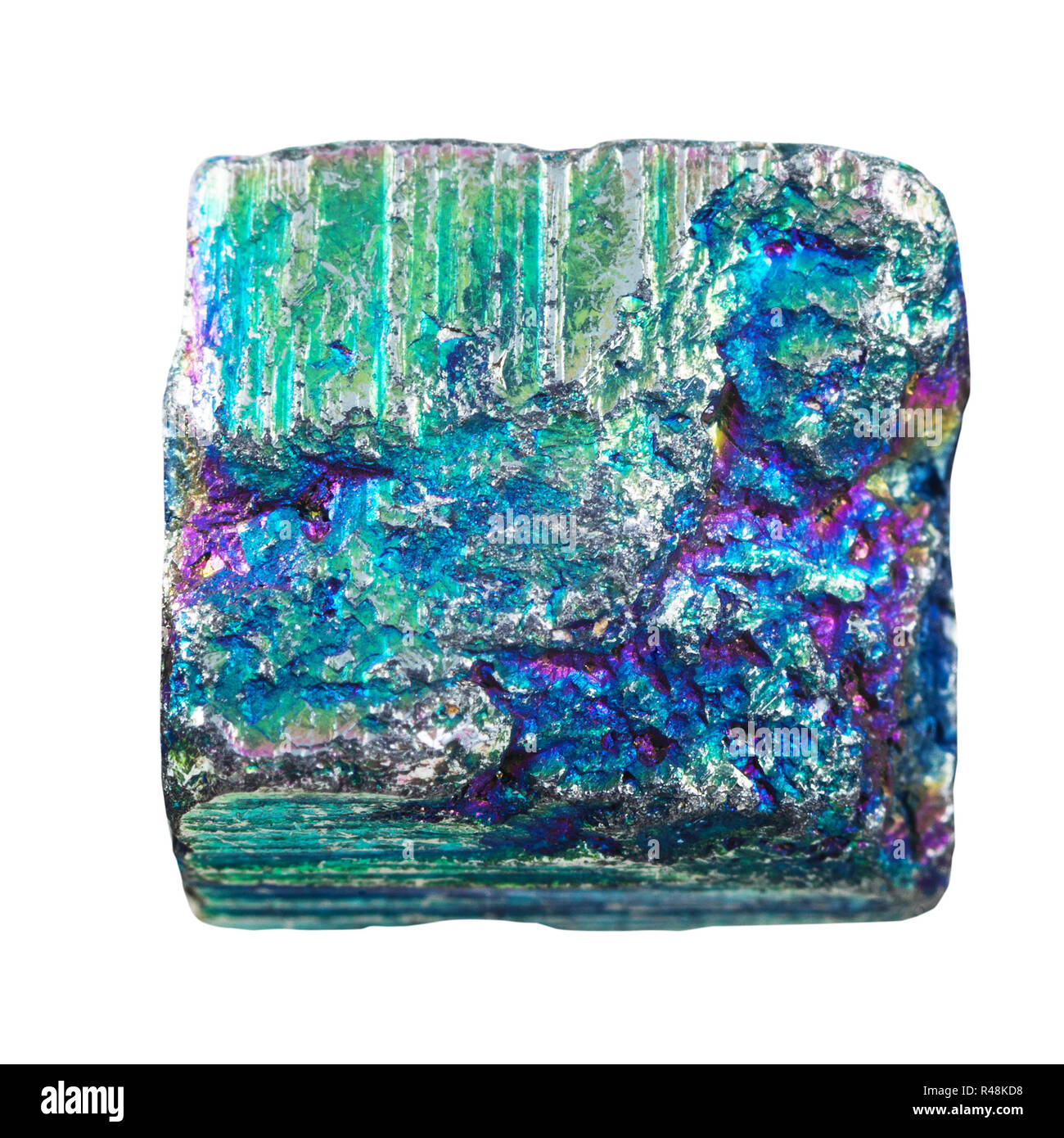 crystal of iridescent pyrite mineral stone Stock Photo - Alamy