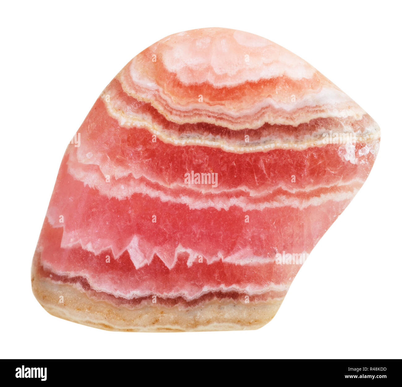 Rhodochrosite mineral gemstone isolated Stock Photo - Alamy