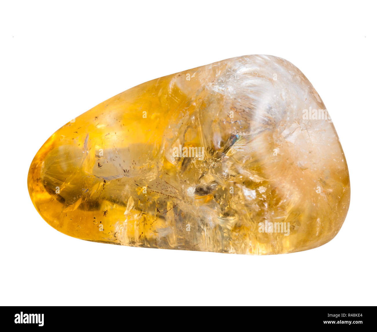 polished citrine mineral gem stone isolated Stock Photo - Alamy