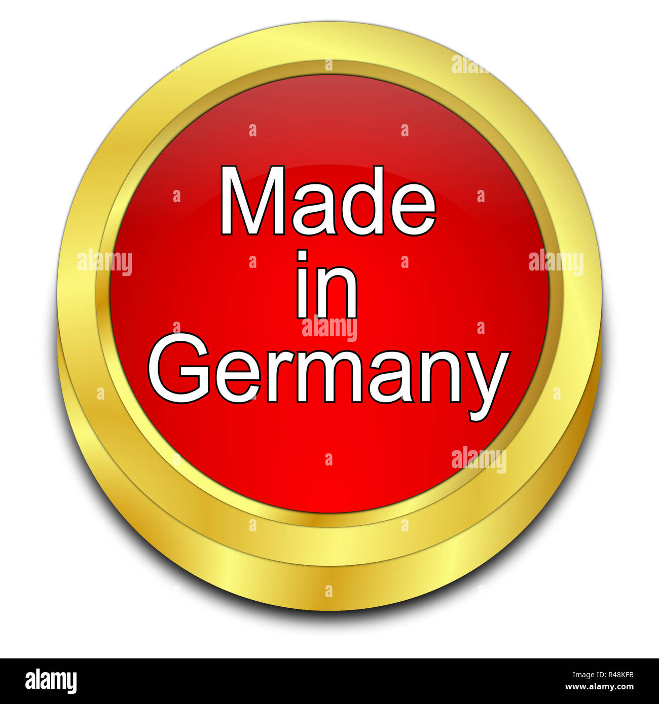 Made in Germany button Stock Photo - Alamy