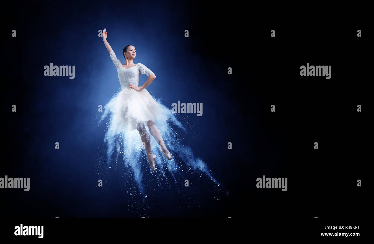 Ballet dancer in jump Stock Photo - Alamy