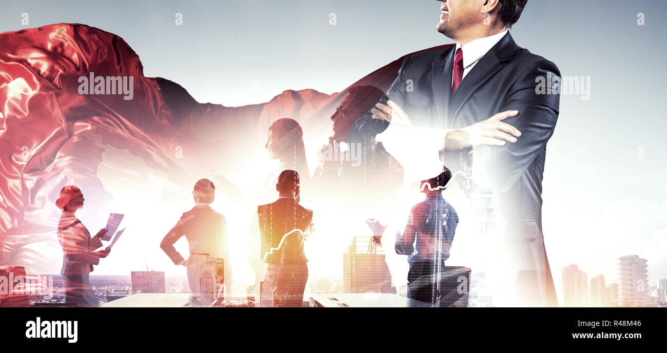 Building his super team Stock Photo - Alamy