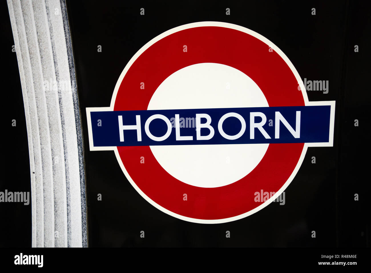Holborn London Iconic Underground Tube Logo sign Stock Photo - Alamy