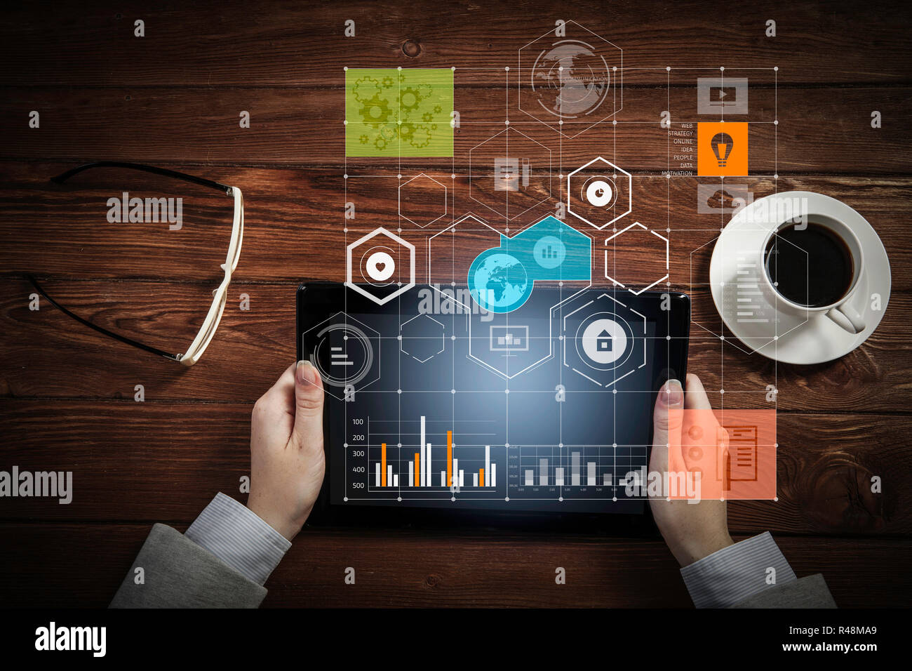 Media technologies in use Stock Photo - Alamy
