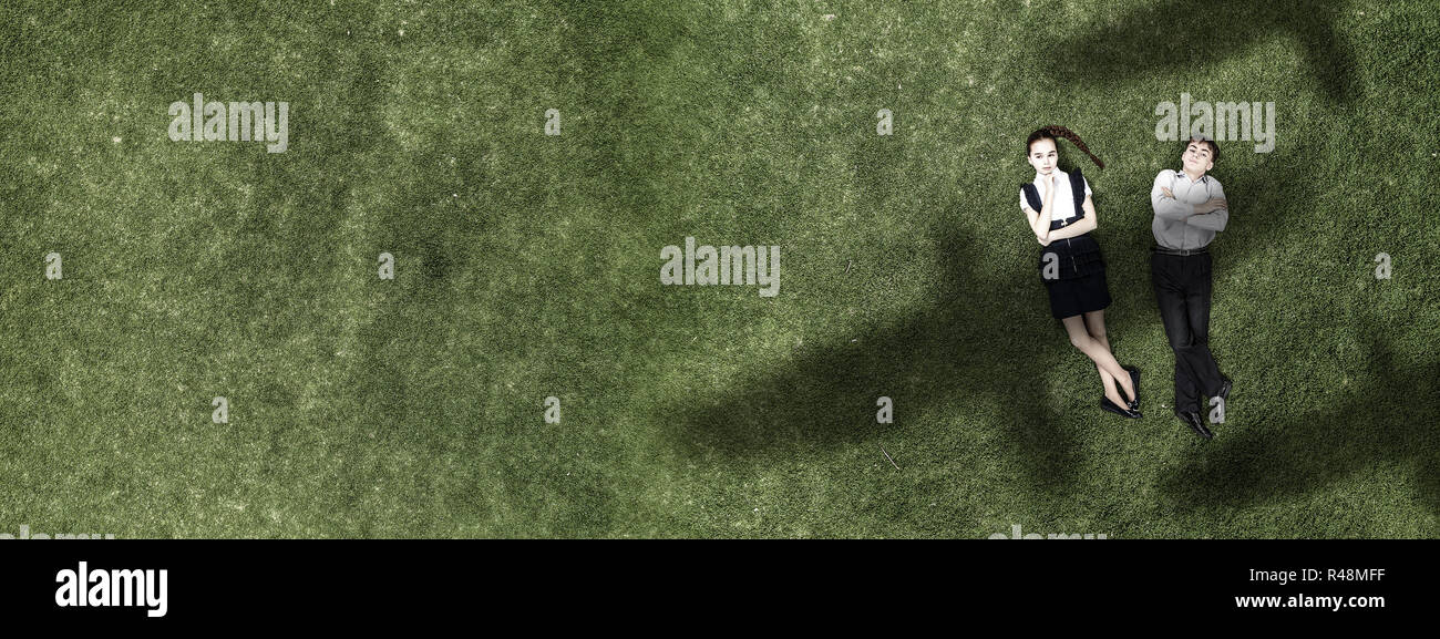 Children lying shadow hi-res stock photography and images - Alamy