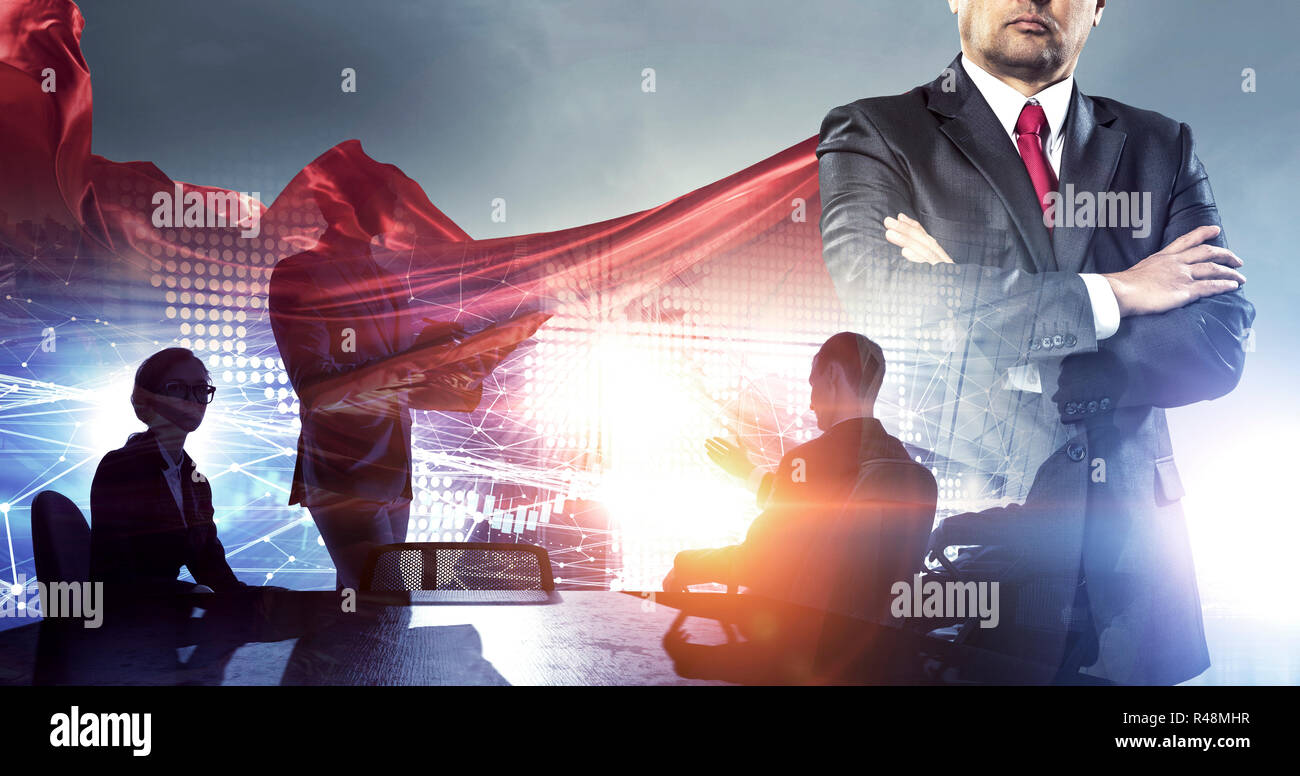 Building his super team Stock Photo - Alamy