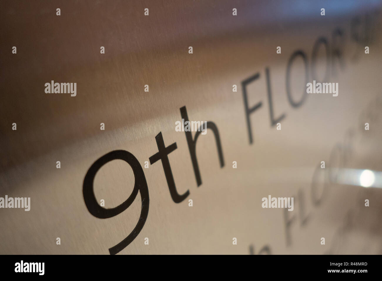 Floor lift sign closeup Stock Photo - Alamy