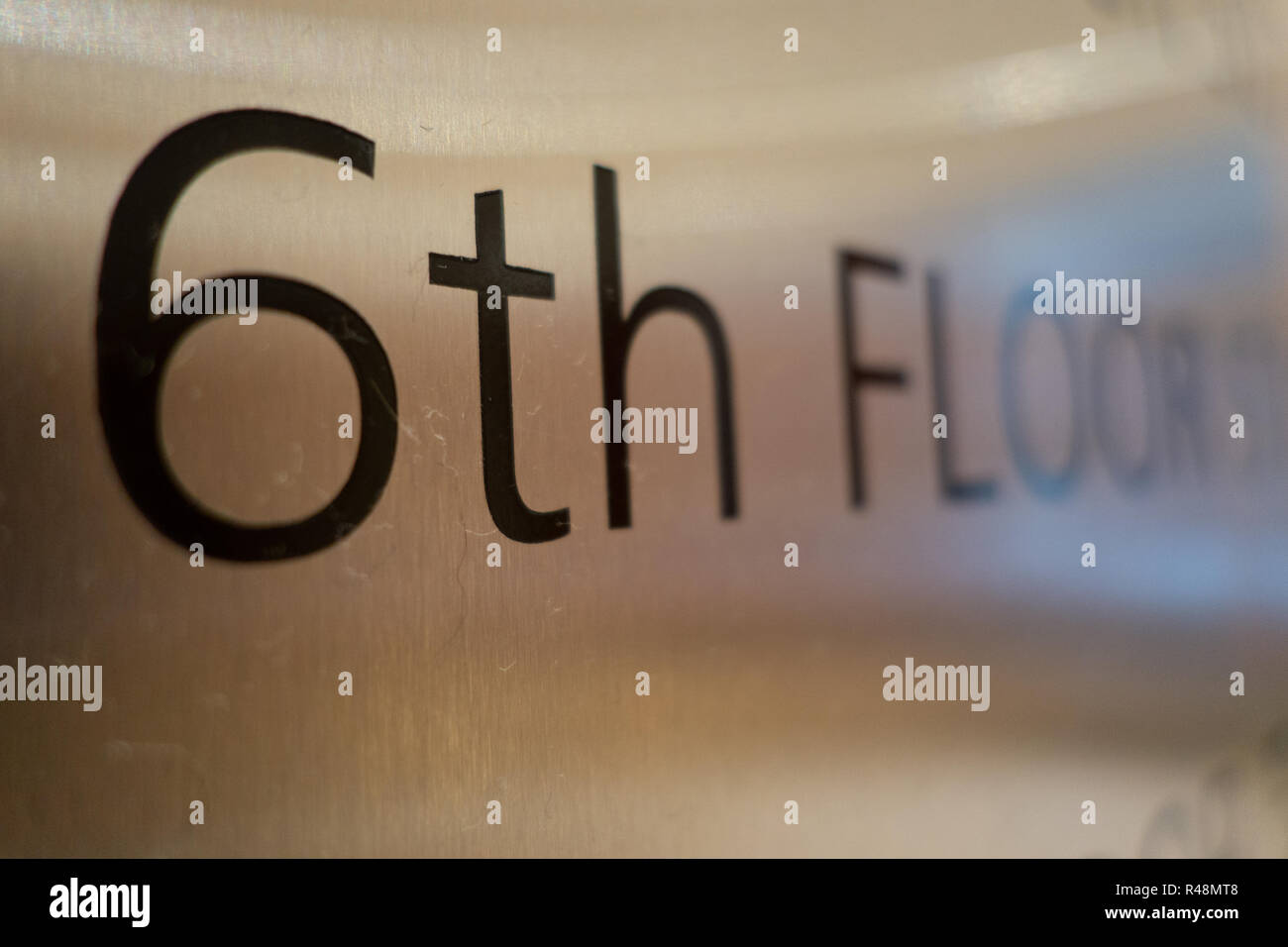 Floor lift sign closeup Stock Photo - Alamy