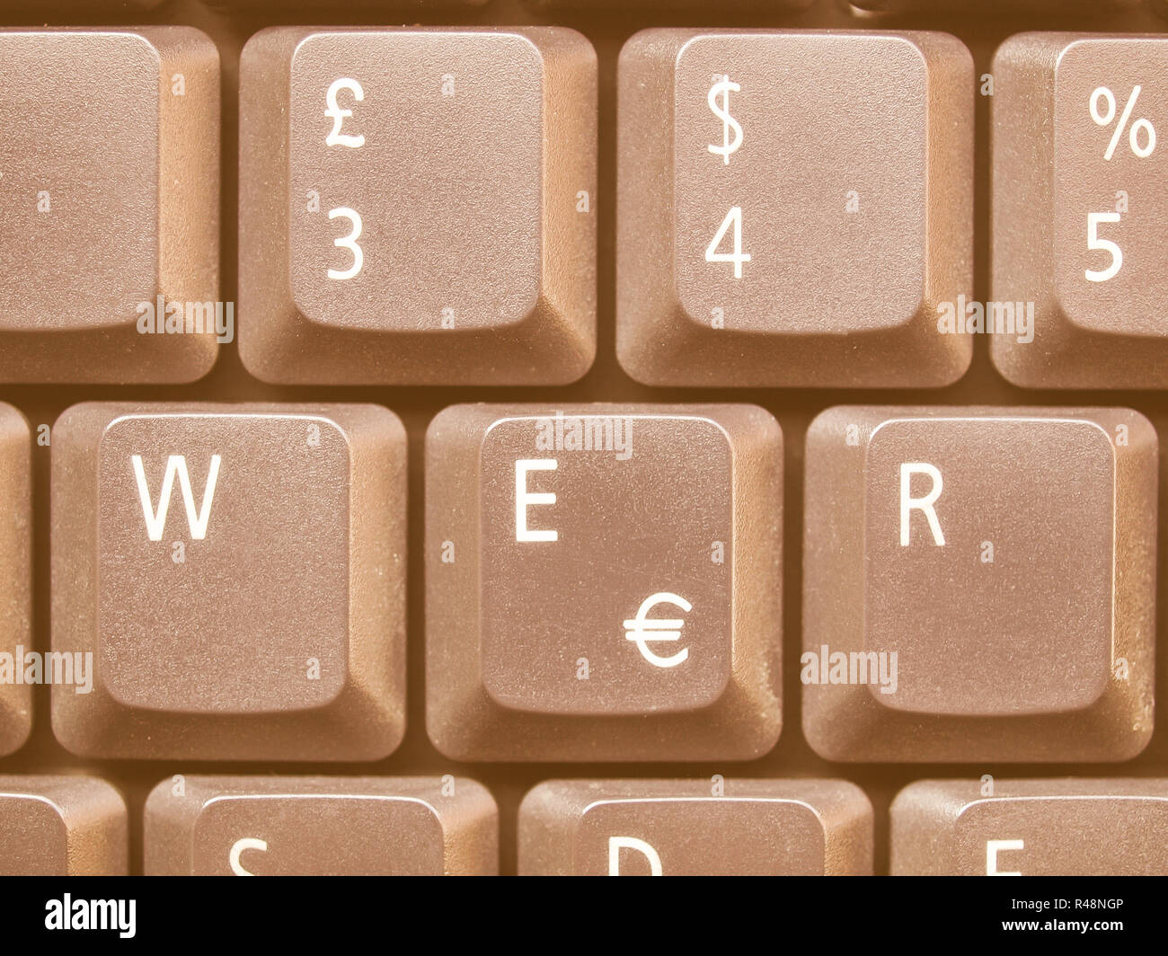 Computer keyboard vintage Stock Photo - Alamy