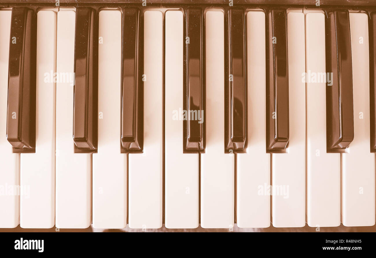 Music keyboard vintage Stock Photo - Alamy