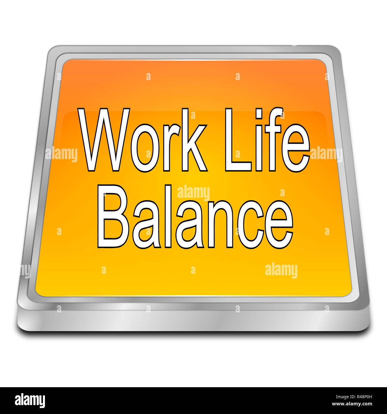 Work Life Balance button Stock Photo - Alamy