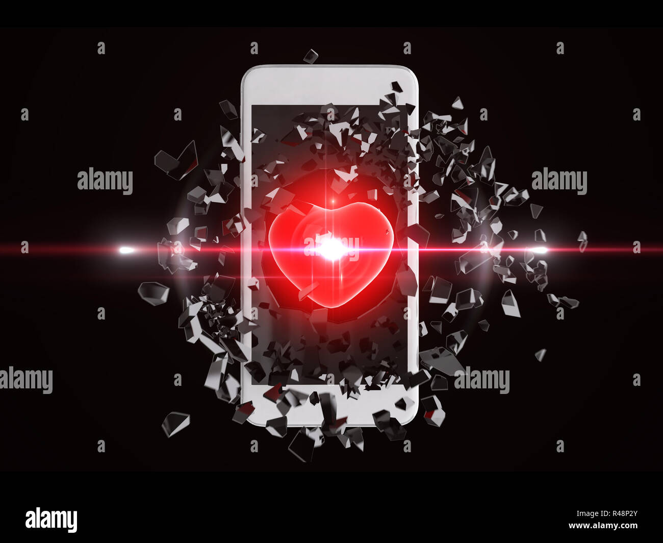 3d Heart Burst Background High Resolution Stock Photography and Images ...