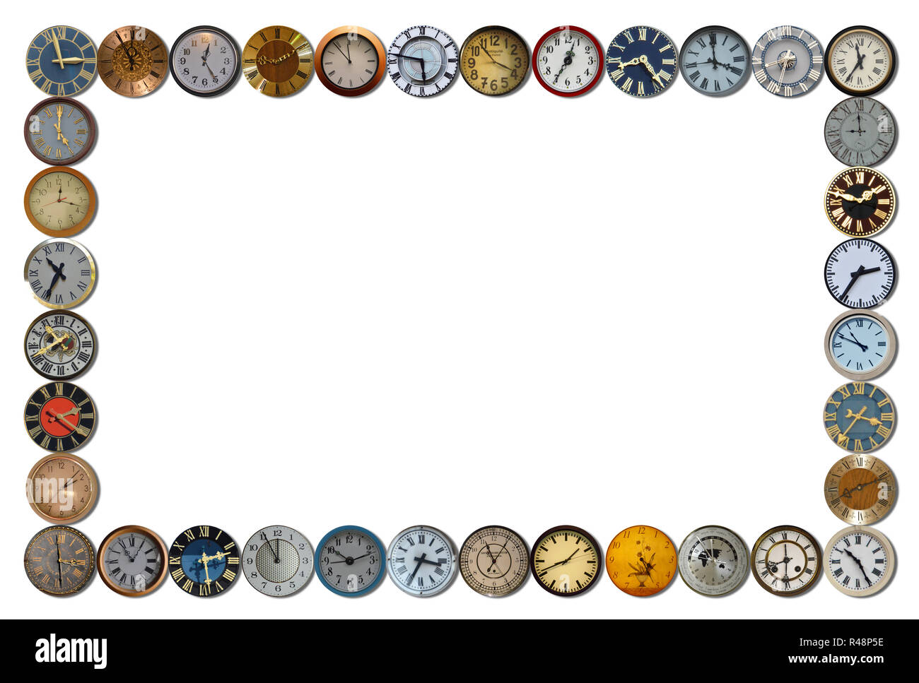 Clock border hi-res stock photography and images - Alamy